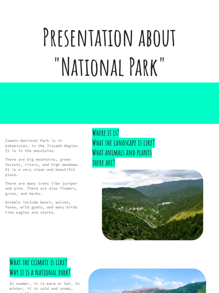 Presentation About - National Park | PDF