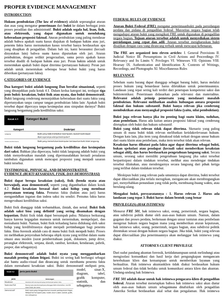 Evidence | PDF