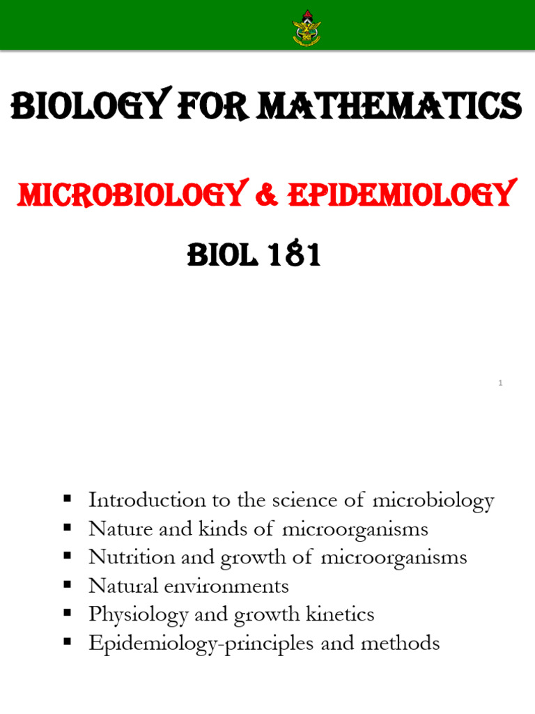 Biology For Mathematics Microbiology BIOL 181 16032023 1 | PDF ...