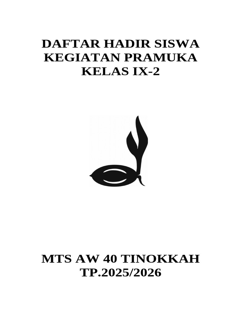 COVER Absensi Pramuka | PDF