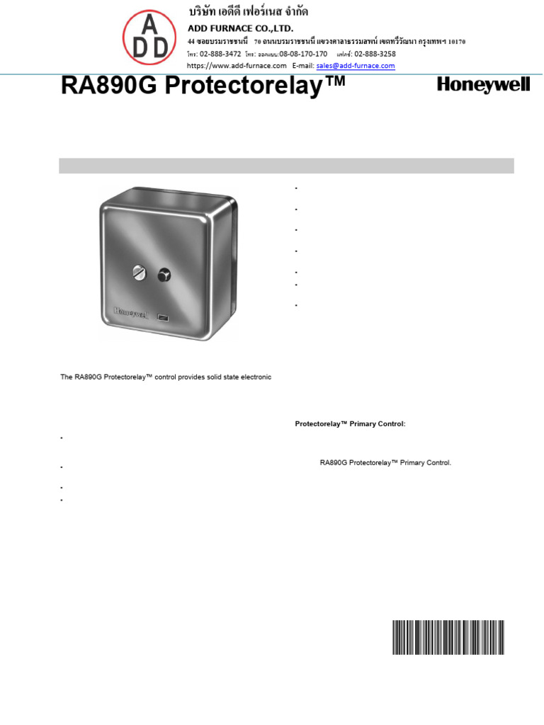 Honeywell Ra890g Manual | PDF | Relay | Electrical Wiring