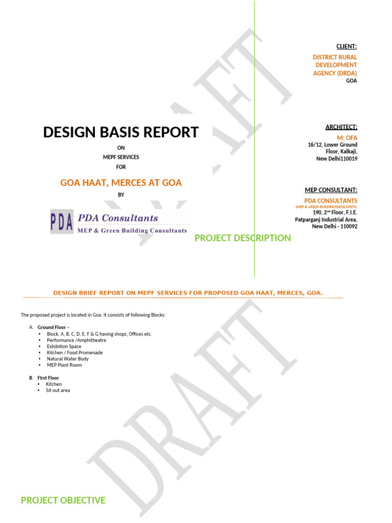 MEPF Services Design for Goa Haat Project | PDF | Duct (Flow ...