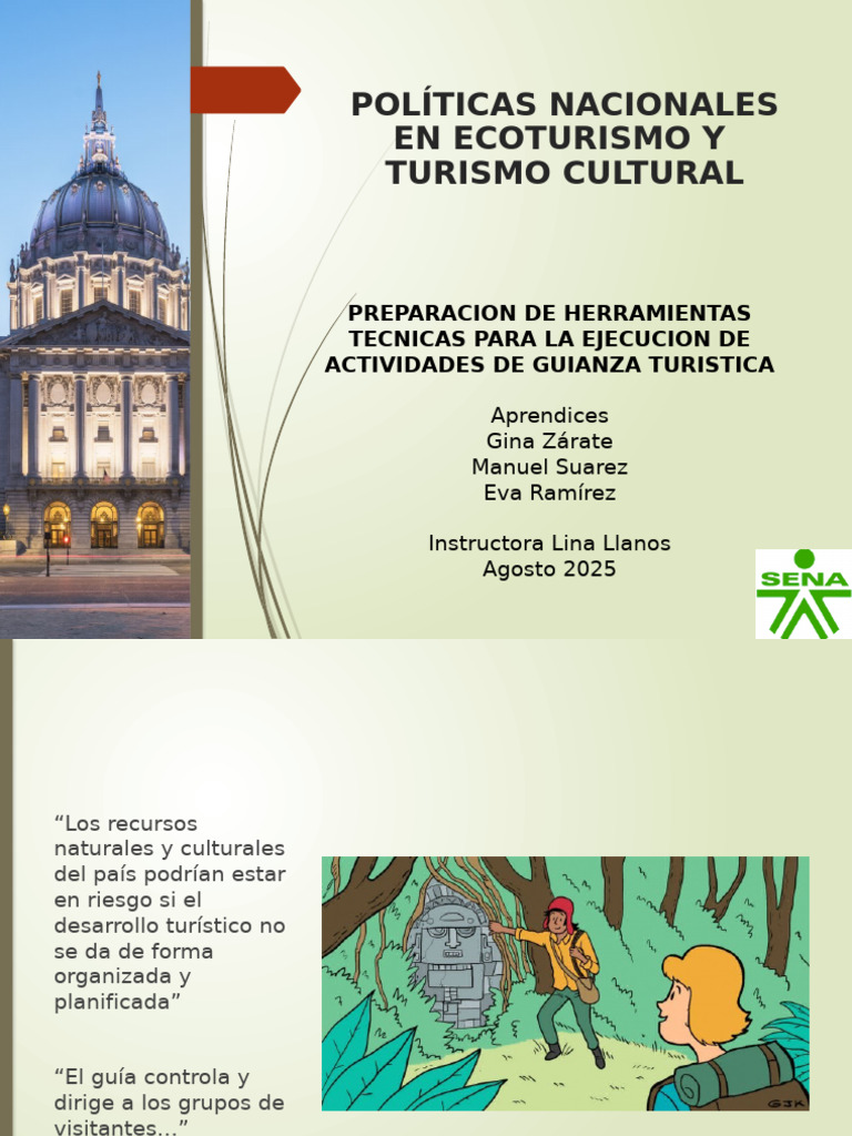 Ecoturismo y Cultural Eva, Manuel, Gina | PDF | Turismo | Patrimonio ...