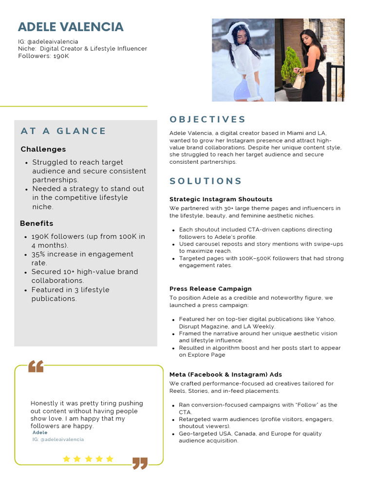 Adele Valencia - Lifestyle Creator - Case Study | PDF | Public Sphere ...
