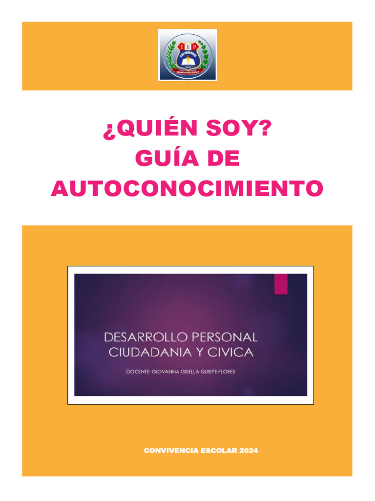 Cuadernillo de Autoconocimiento | PDF | Autoestima | Las emociones
