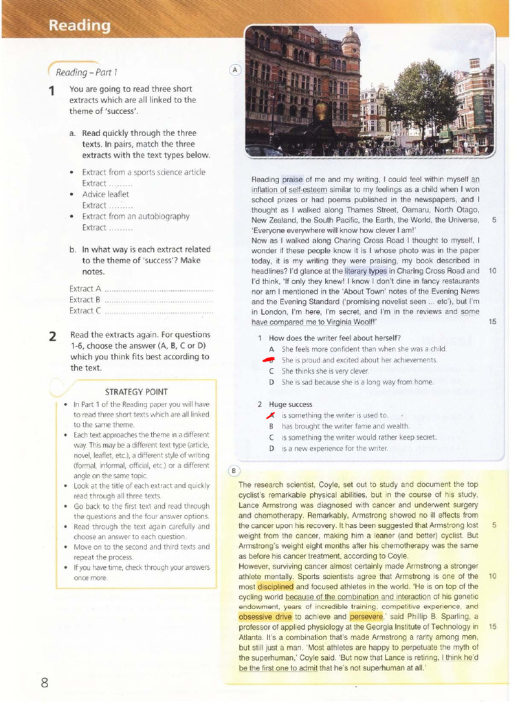 Unit 1 Reading Passage - Success | PDF