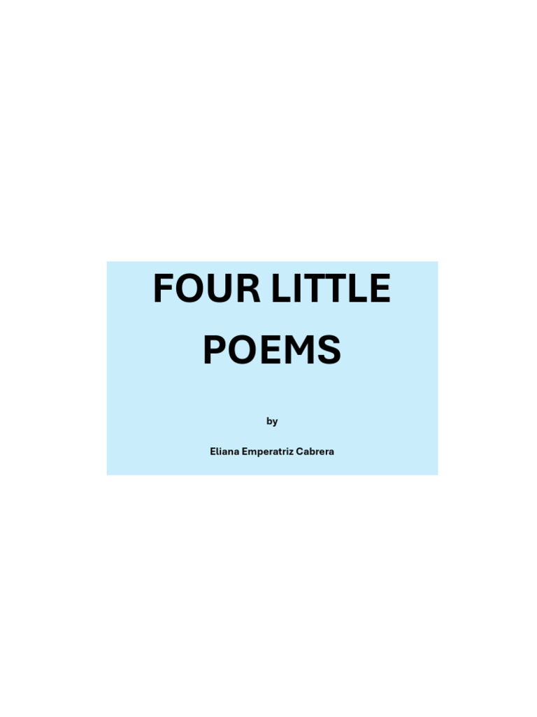 Four Little Poems | PDF