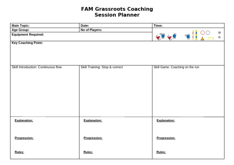 Grassroots Coaching Session Planner | PDF