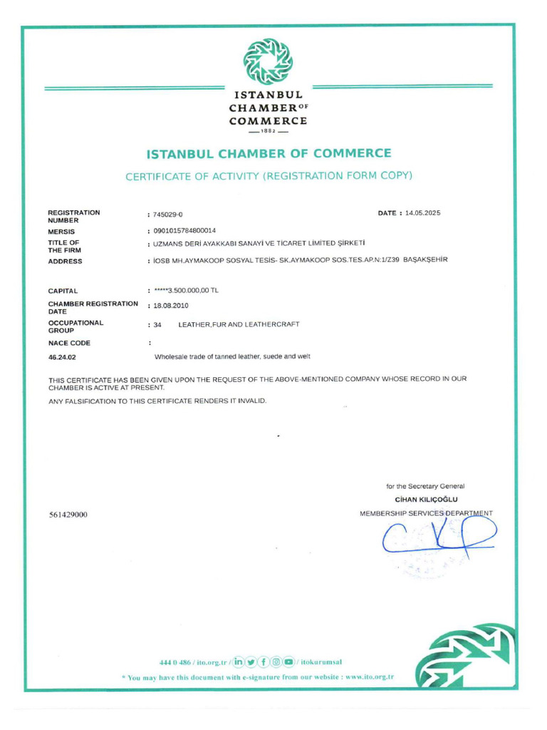 Certificate of Trade | PDF
