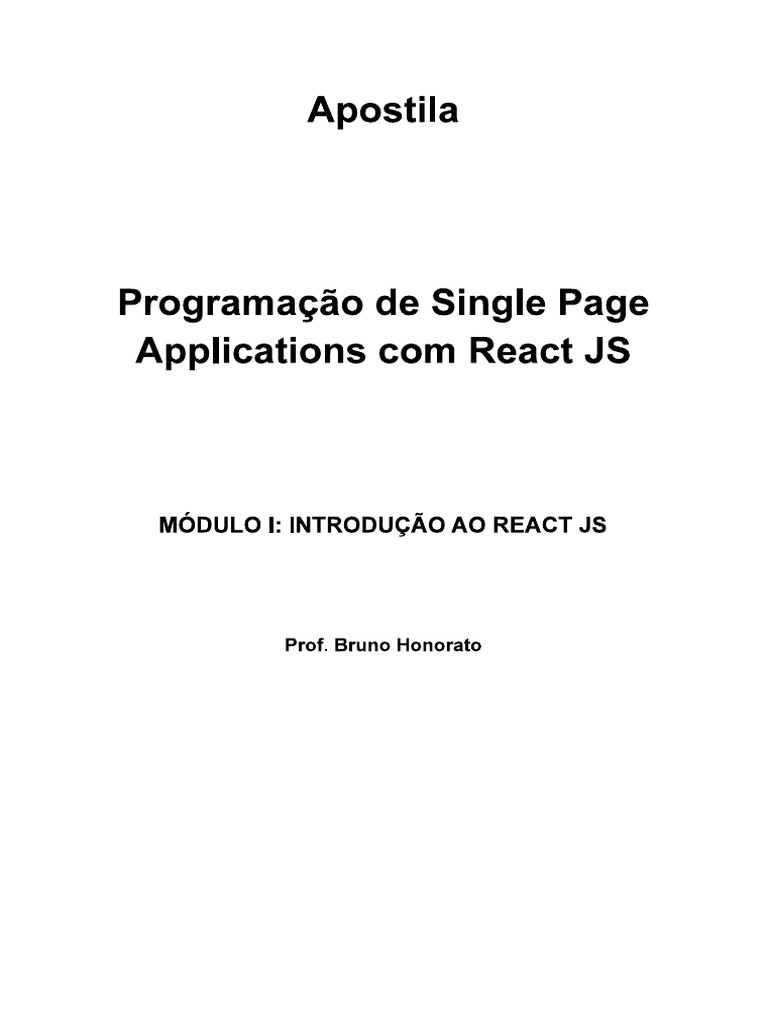 APOSTILA REACT INTRO | PDF