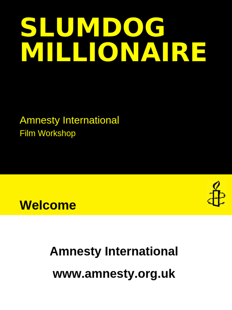 Slumdog Millionaire Film Workshop Guide | PDF