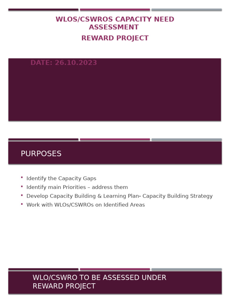Capacity Need Assessment Presentation | PDF | Methodology ...