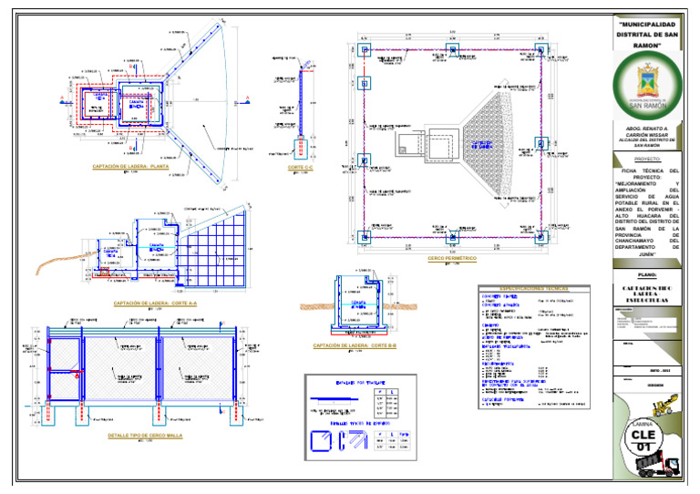 2.captacion de Ladera - Estructuras-CLE-01-A1 | PDF