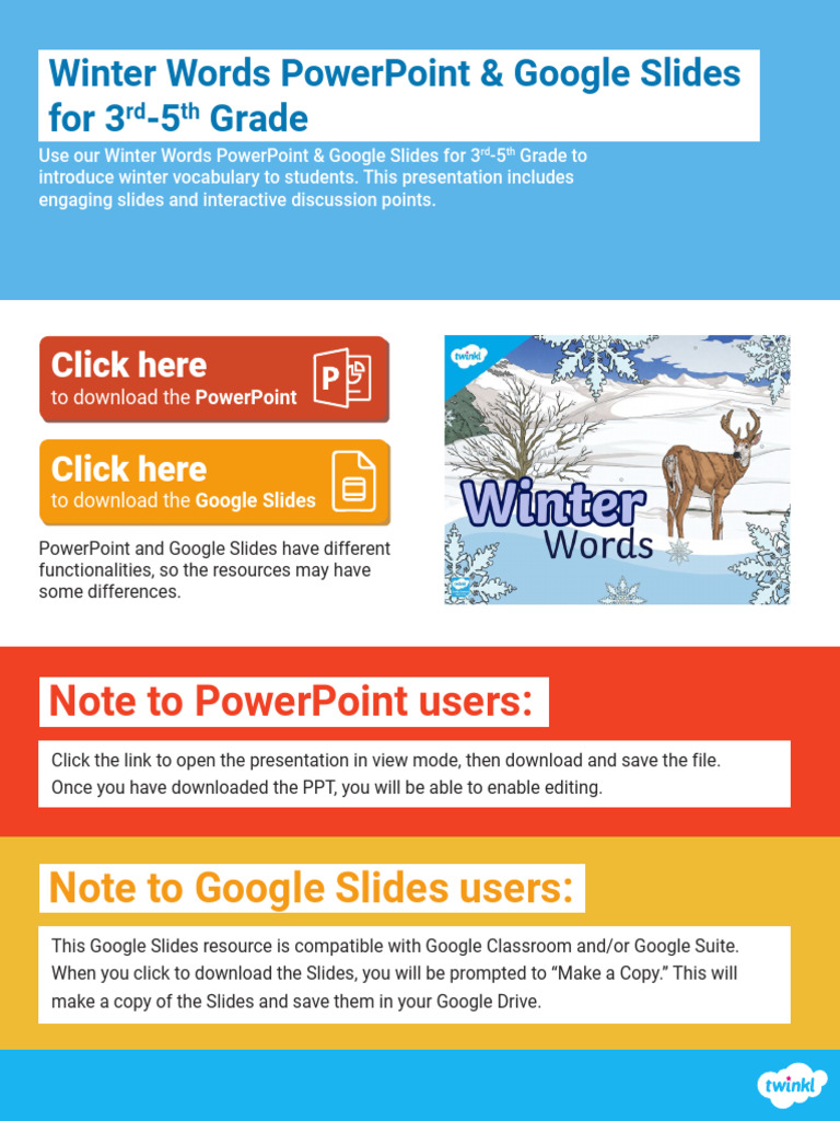 Guidance Winter Words Powerpoint Google Slides 3rd 5th Grade Us e ...