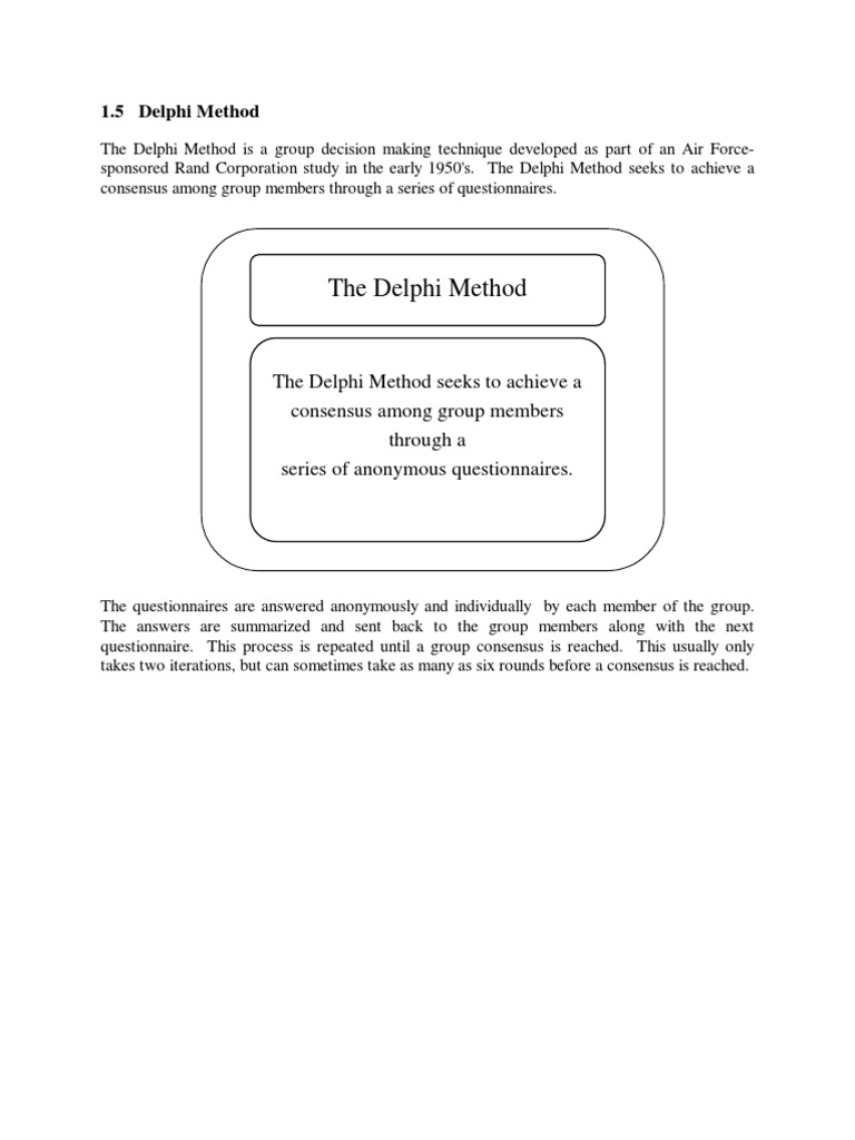 Reaching Consensus Through Anonymity: An Overview of the Delphi Method | PDF | Evaluation ...