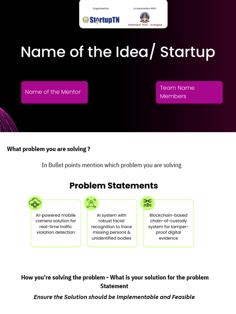 Kaaval Hackathon 2025 Project Proposals | PDF
