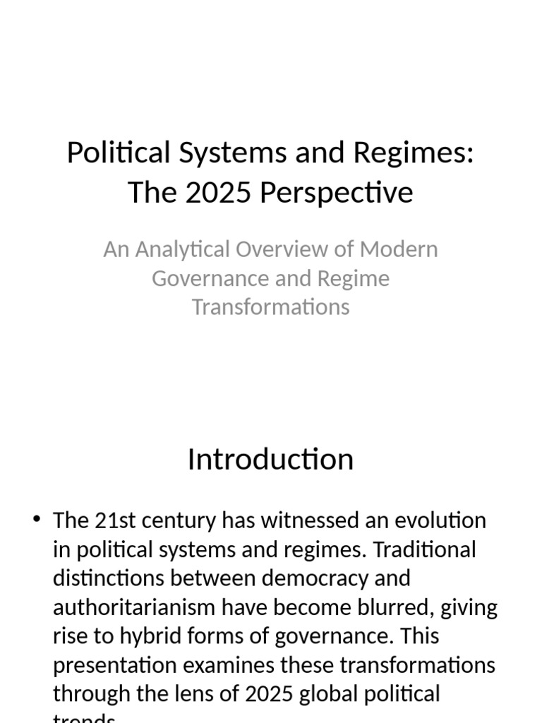 Political Systems and Regimes 2025 Expanded | PDF | Authoritarianism ...