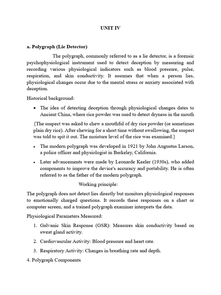 Understanding Polygraph and Narco Analysis | PDF | Polygraph ...