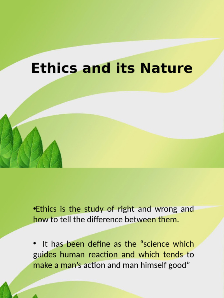 Ethics and Its Nature | PDF | Virtue Ethics | Morality