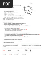 Circle Problem-Solving Questions | PDF | Circle | Angle
