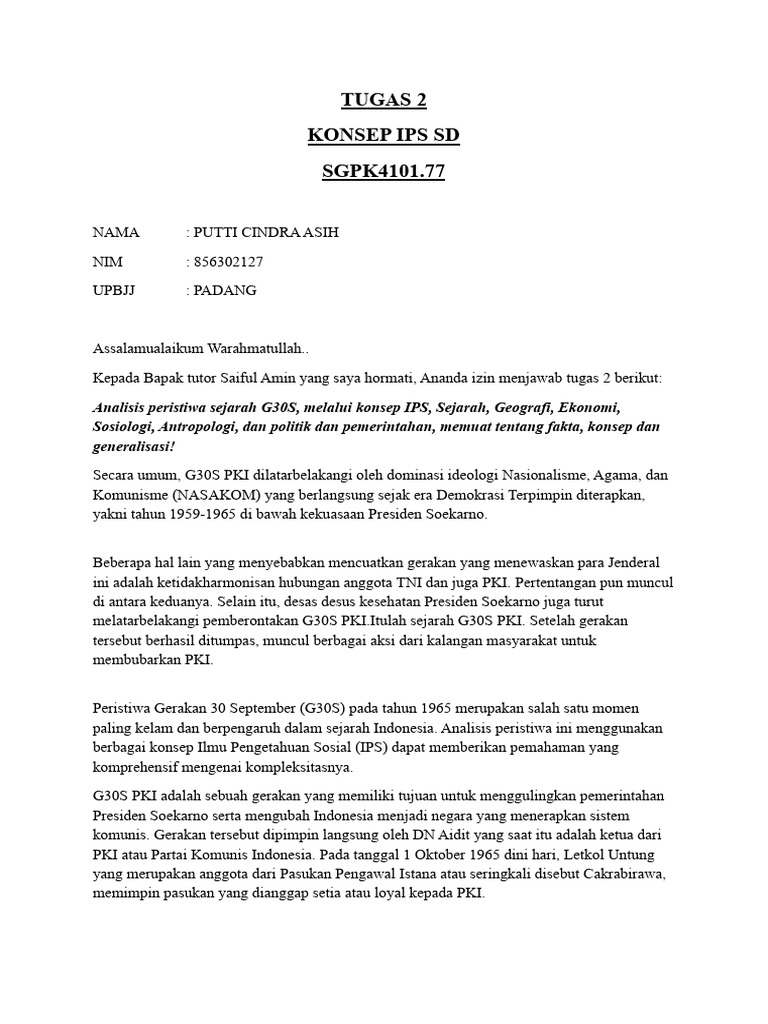 Tugas 2 Konsep Ips SD | PDF