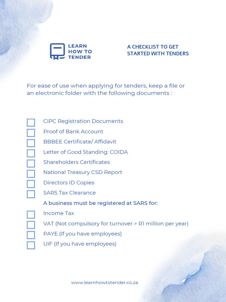 Tender Checklist Pricing | PDF