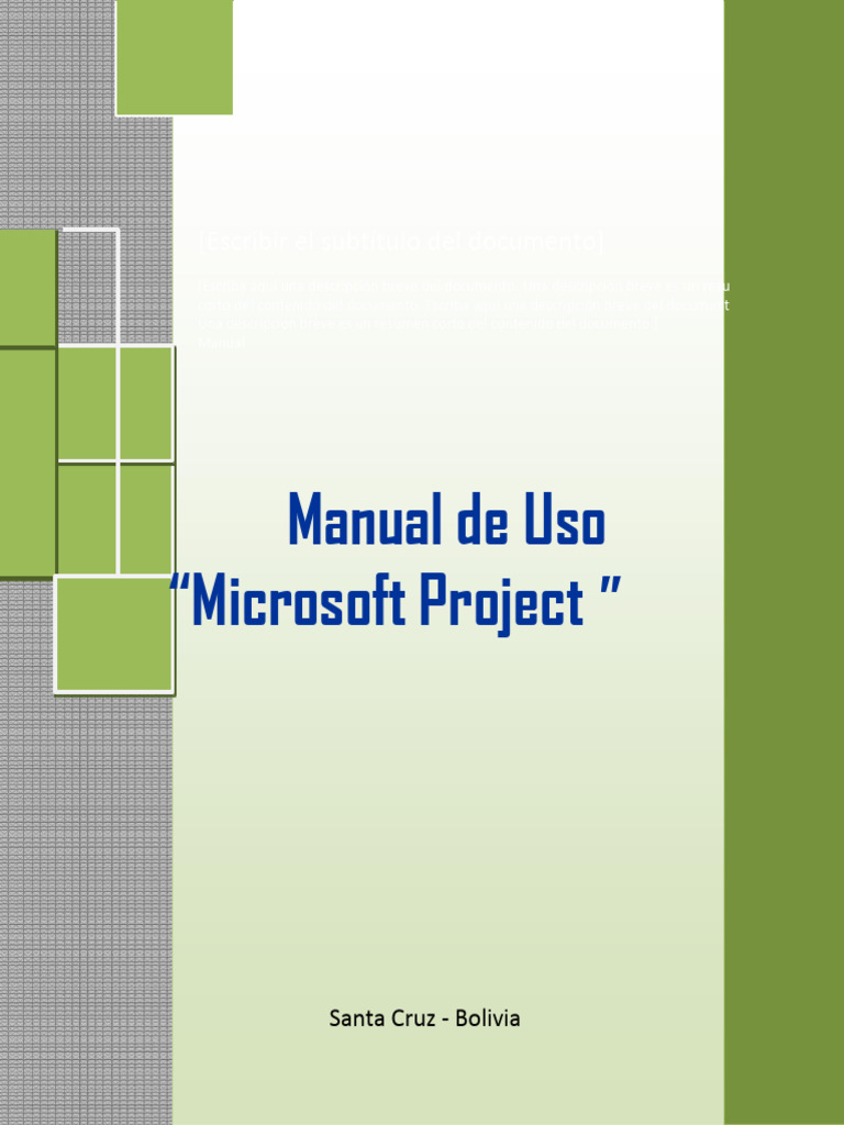 Manual de USo de Project Basico Intermedio | PDF | Ingeniería de ...