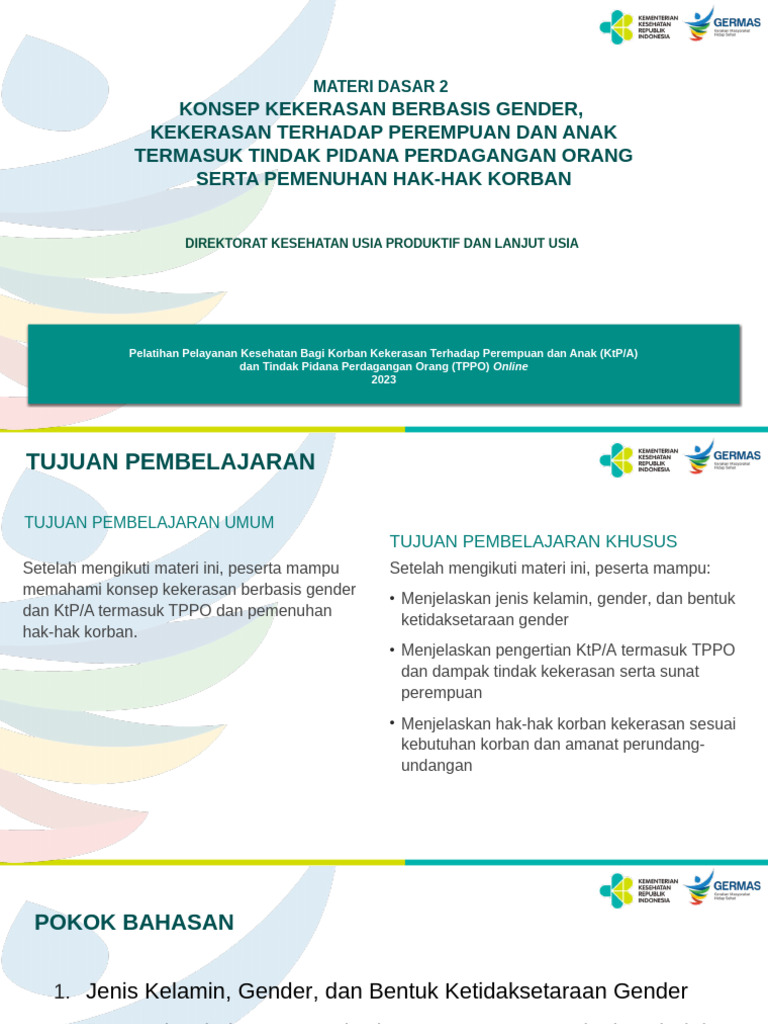 MD 2 Konsep Kekerasan Berbasis Gender Pada Korban KtPA Dan TPPO | PDF