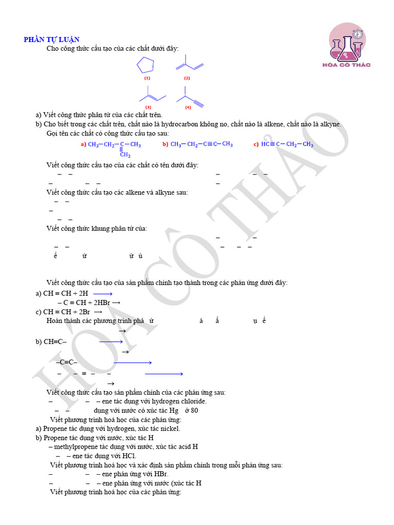 Hidrocacbon Không No 2025 | PDF