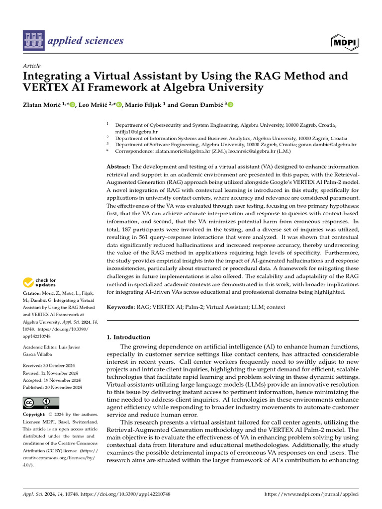 Integrating A Virtual Assistant by Using The RAG Method and Framework ...