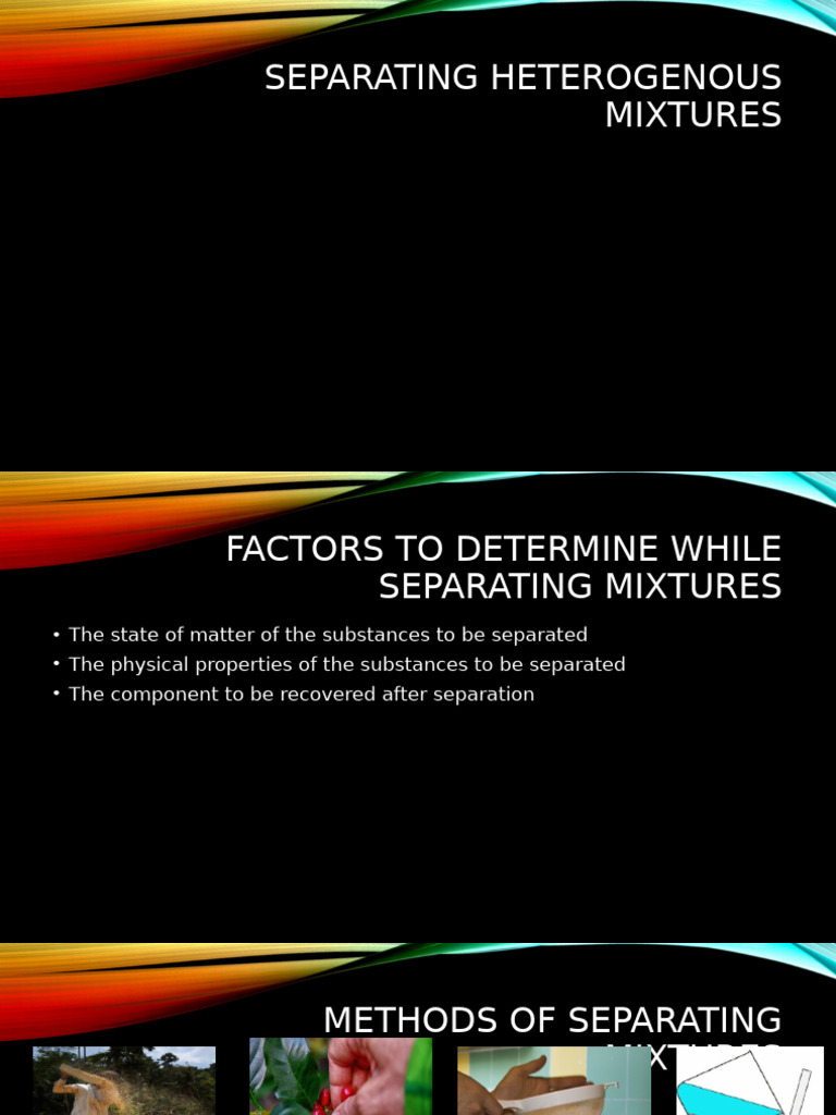 Heterogeneous Mixtures | PDF