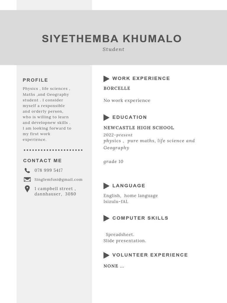 White Simple Student Cv Resume_20251021_170136_0000 | PDF