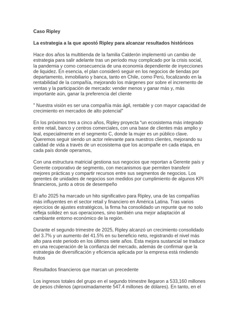 Caso Ripley 641553 | PDF | Perú | Chile