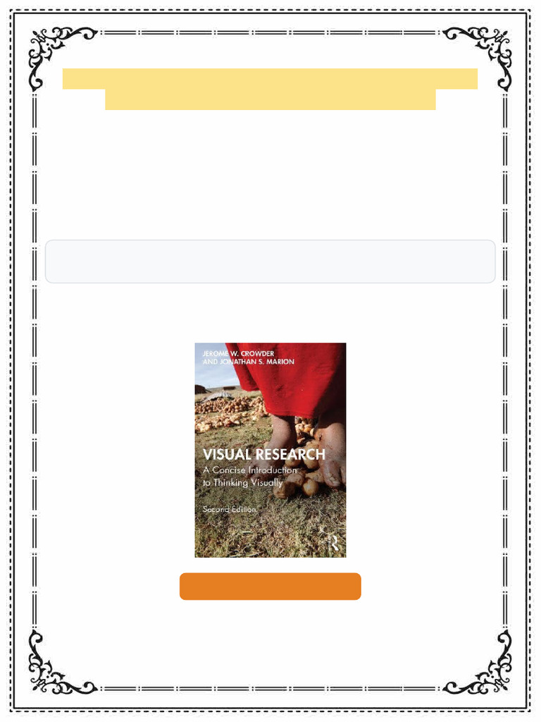 Visual Research A Concise Introduction to Thinking Visually 2nd Edition Jerome W. Crowder full ...