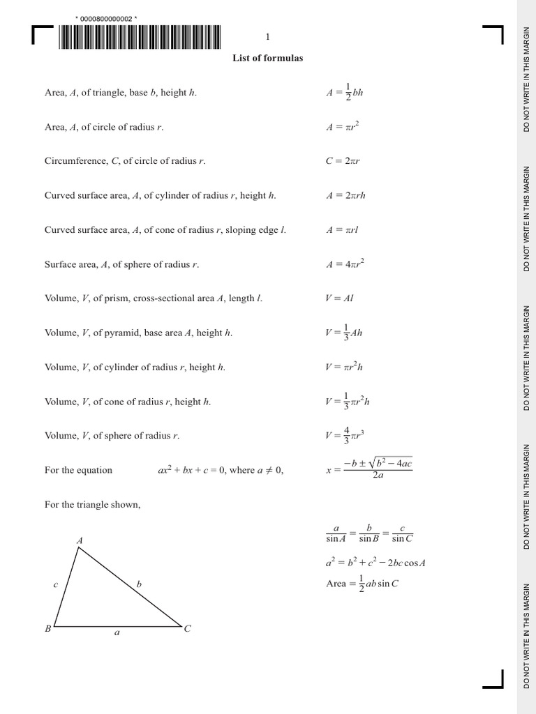 Geometry Formulas and Surface Area Calculations | PDF | Area | Sphere