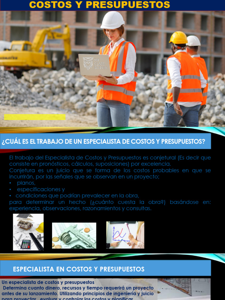 1. Costos y Presupuestos_My Class | PDF | Presupuesto | Gestión de proyectos