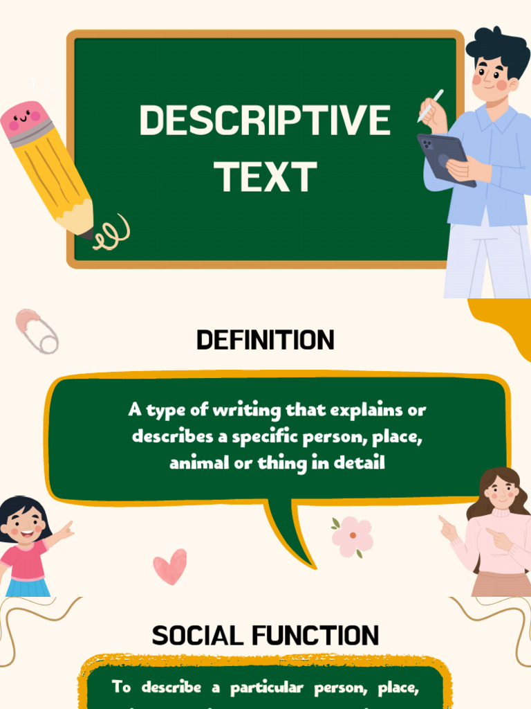 Narative Text Presentation in Floral White Green Simple Style | PDF