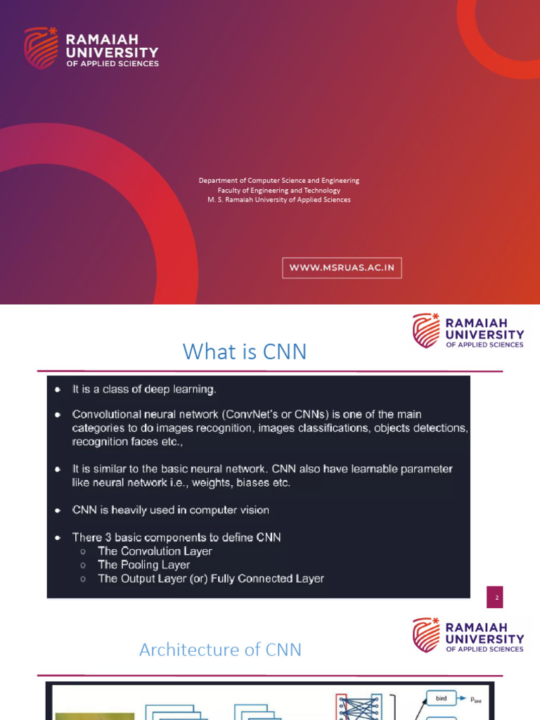 CNN Architecture and Applications Guide | PDF
