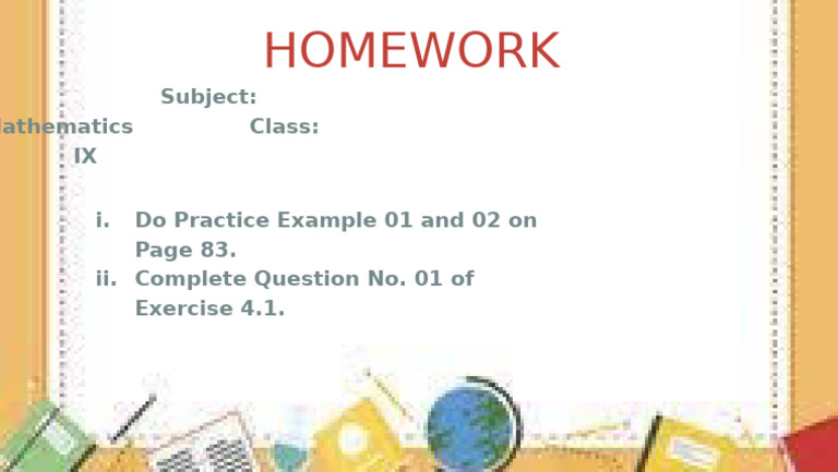 Homework Slide Maths | PDF