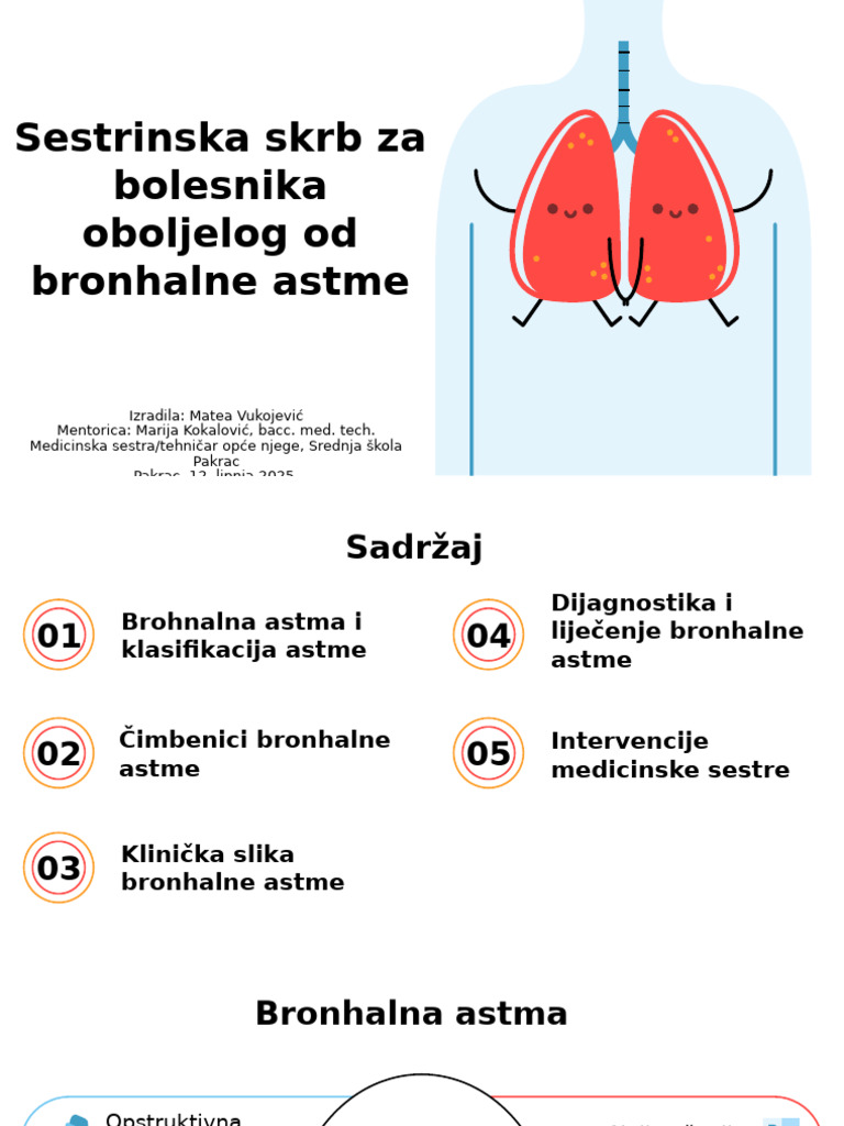 Sestrinska SKRB Za Bolesnika Oboljenog Od Bronhalne Astme | PDF