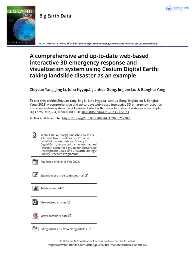 3D GIS for Landslide Emergency Response | PDF | Augmented Reality ...