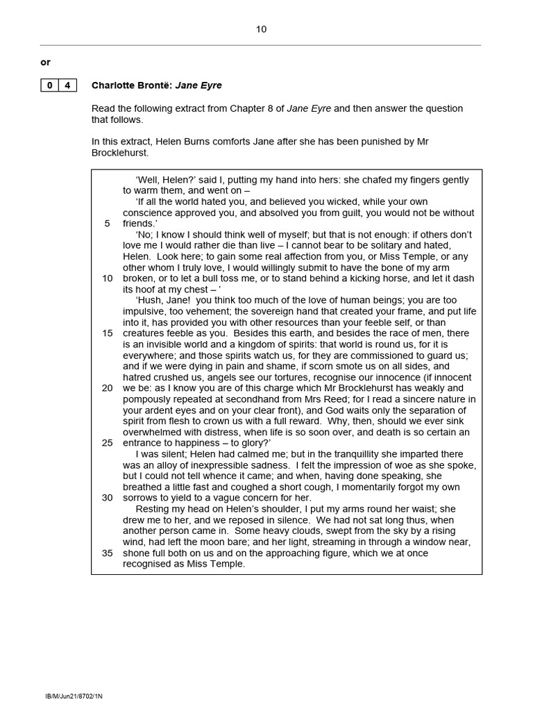 Question Paper - Paper 1N The 19th-Century Novel - November 2021 | PDF ...