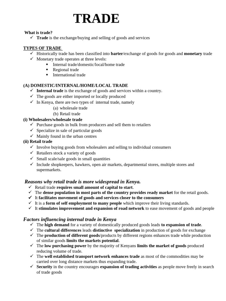 International Trade Overview for Form 4 | PDF | Kenya | Trade