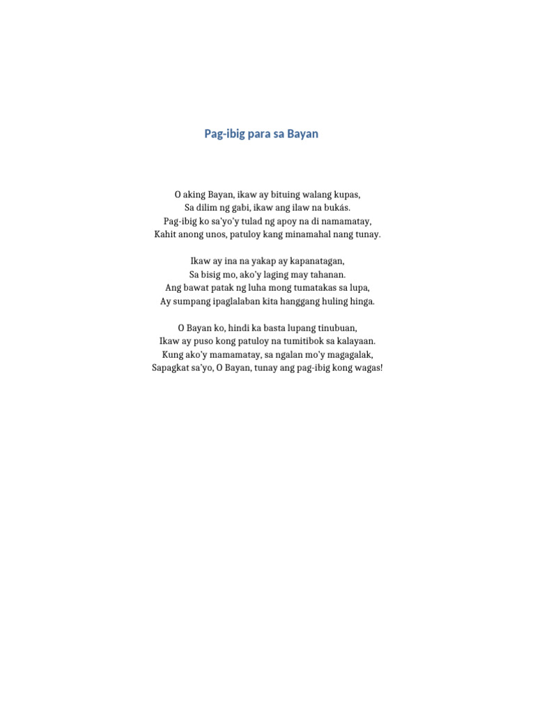 Pag-Ibig para Sa Bayan | PDF