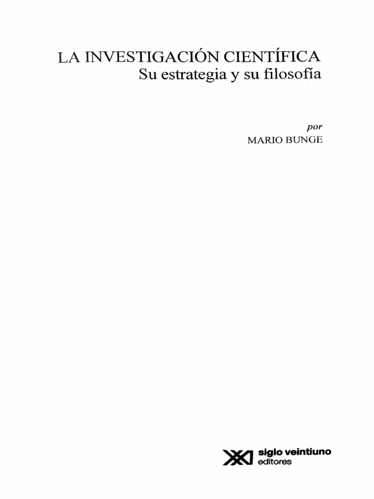 Bunge Mario, La Investigación Científica | PDF