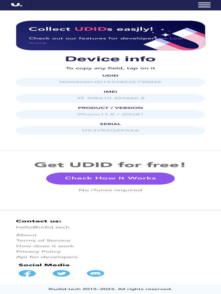 Get UDID | PDF