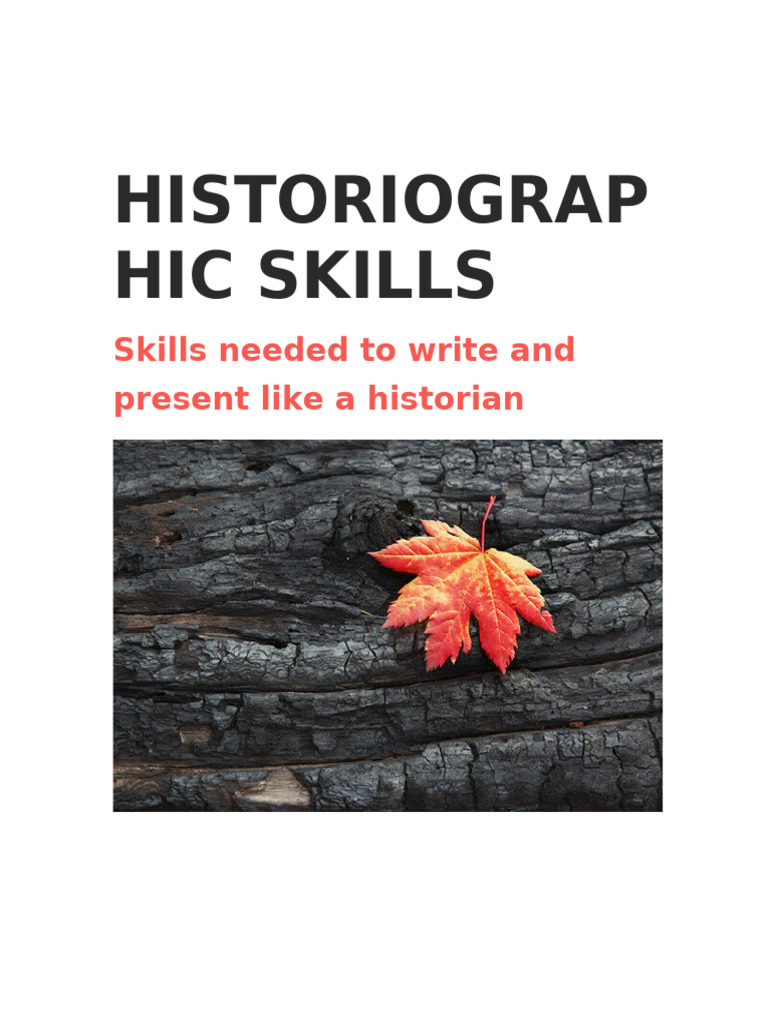 Historiographic Skills | PDF | Historiography | Arabic