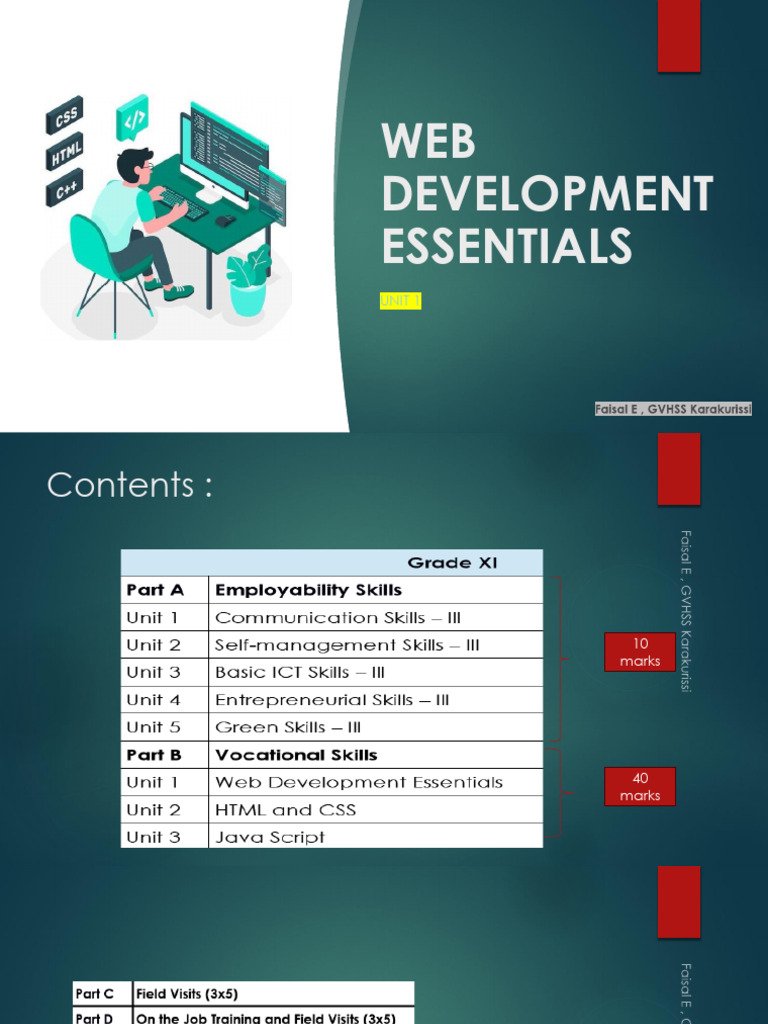 Unit 1 Web Development Essentials | PDF