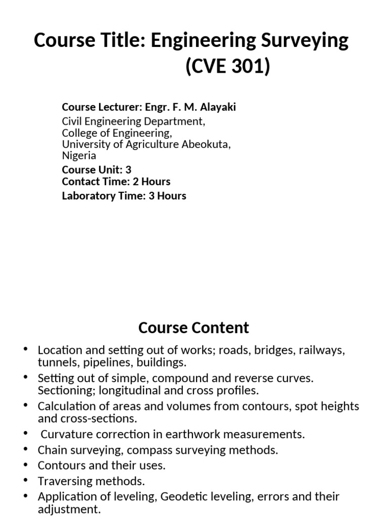 Engineering Surveying | PDF | Surveying | Trigonometry