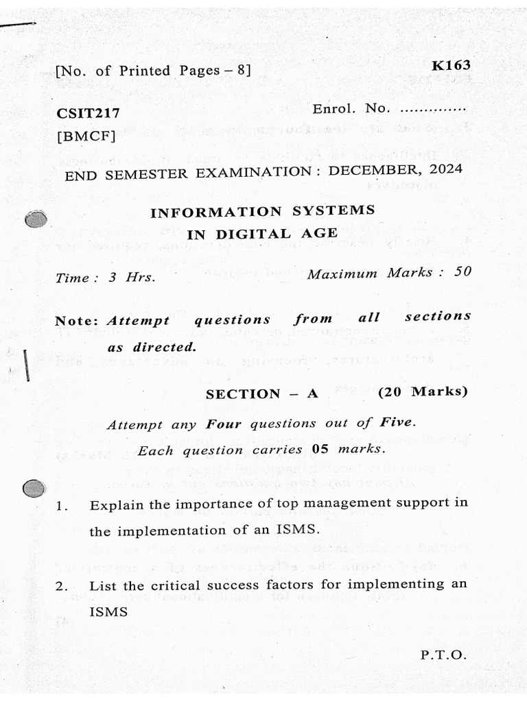 Quest Paper (BBA - Sem3) | PDF